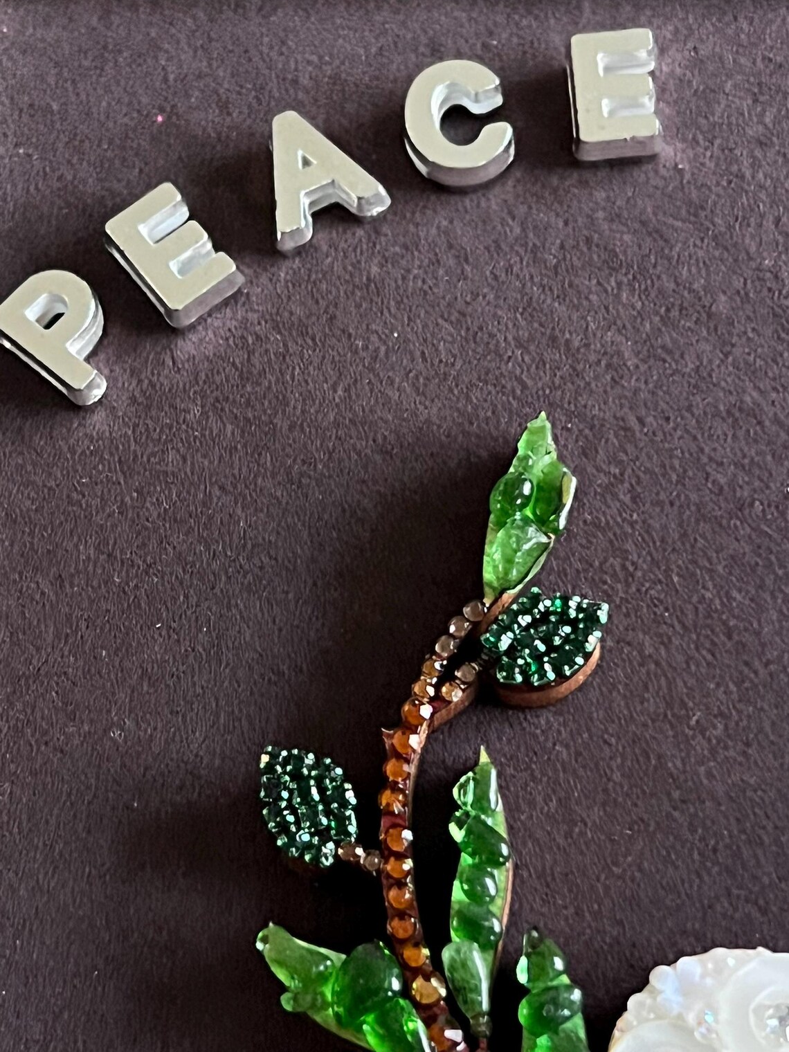 Peace Dove Button Art, Vintage Jewelry Embellished, Christmas Decor - Etsy