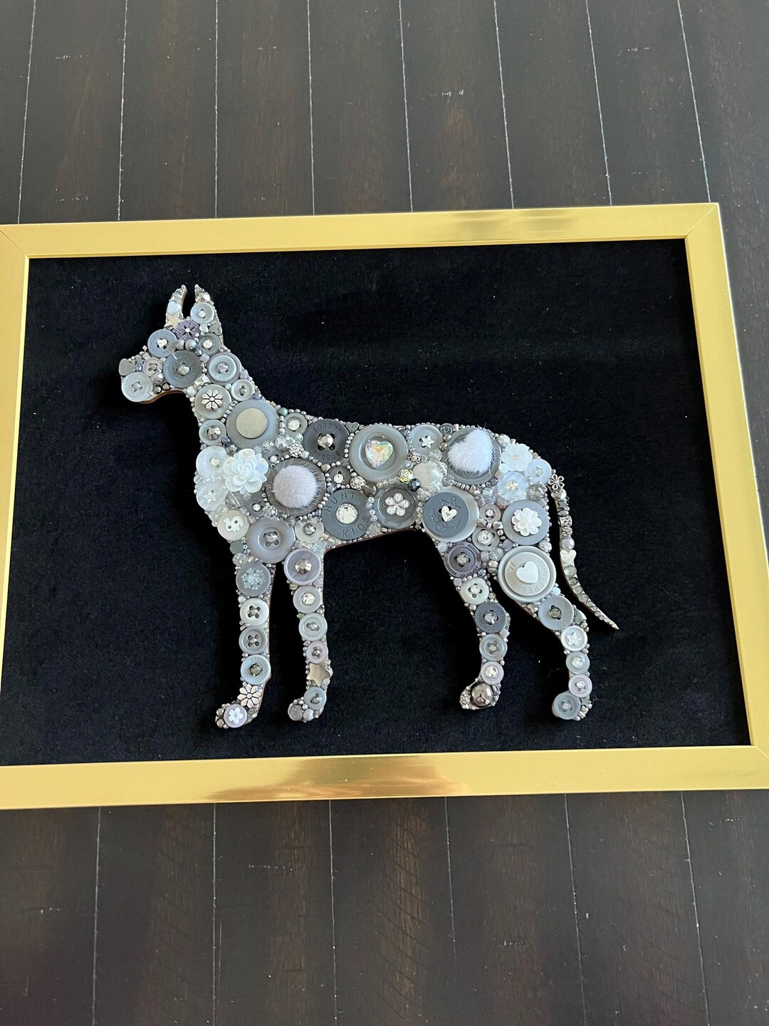Great Dane Dog, Button Art, Pet Memorial, Gift for Friend, Dog Picture ...