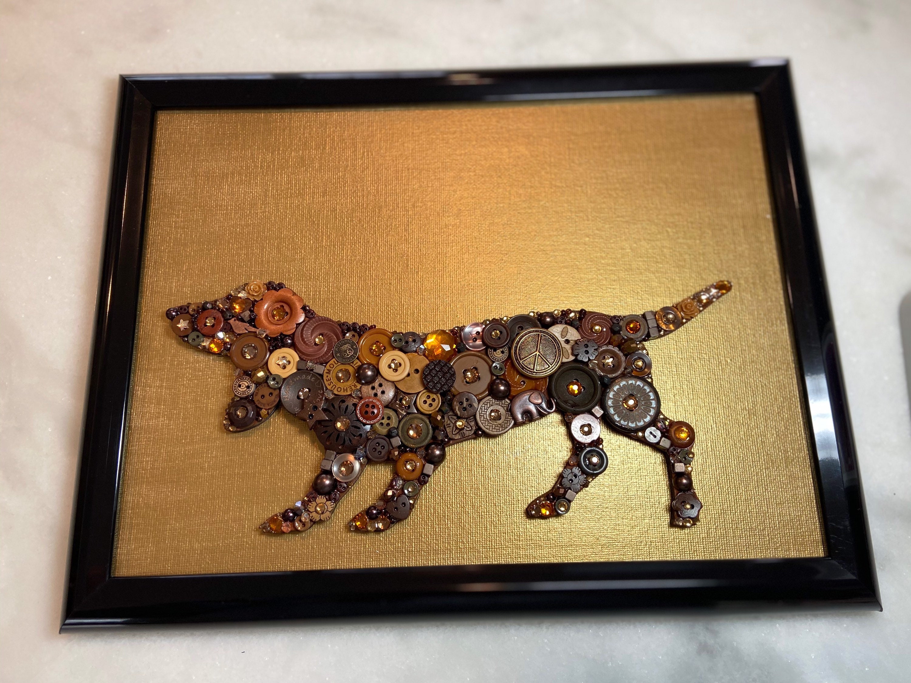 Dachshund Dog custom Button Animal Artdog Lovers Art Brown - Etsy