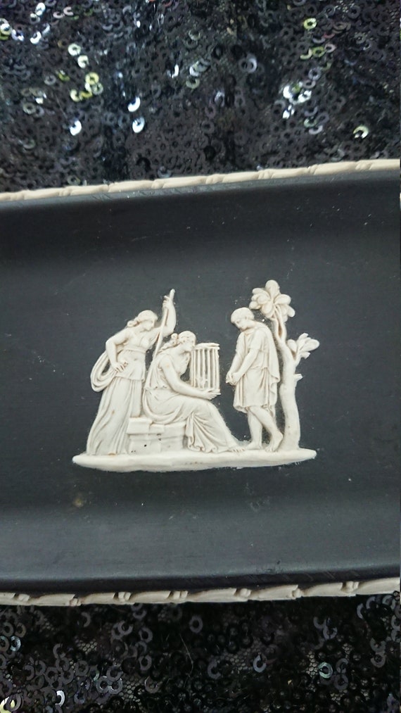 Vintage Black Wedgwood Pin Tray - Etsy