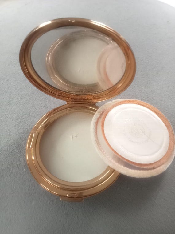 1960s Stratton blue enamel powder compact - Gem