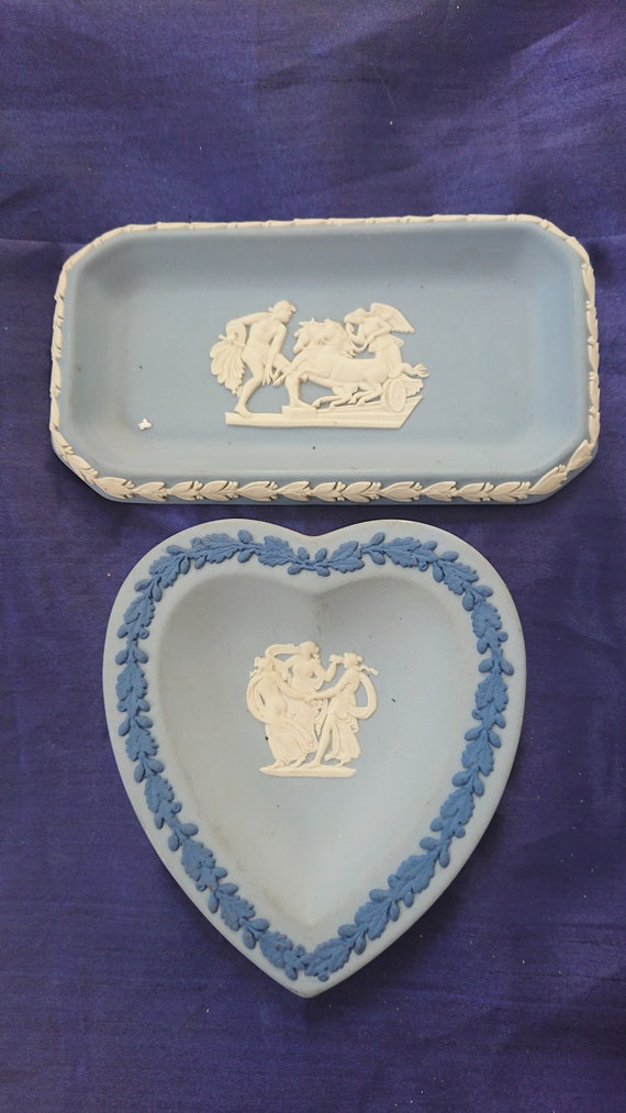 Two Blue Wedgwood Pin Trays - Etsy