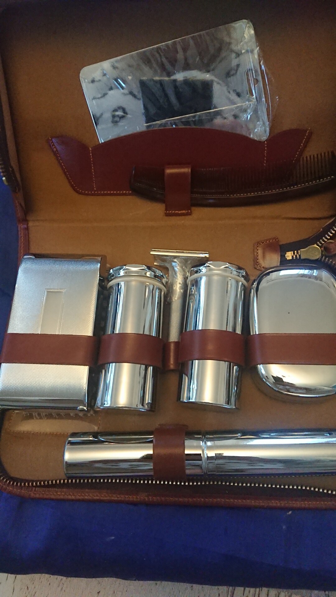 Stunning Leather and Crome Gentleman's Travelling Case With Contents - Etsy