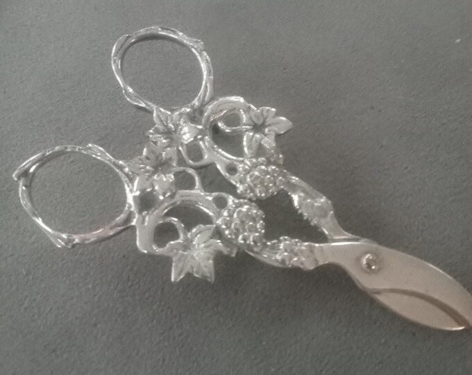 Vintage Silver Plate Grape Scissors - Etsy
