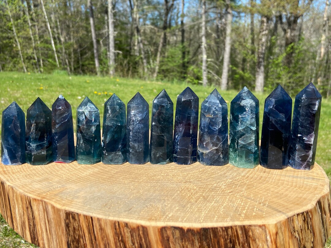 Blue Fluorite Points 2.40 - 3.40 Inches Tall - Etsy