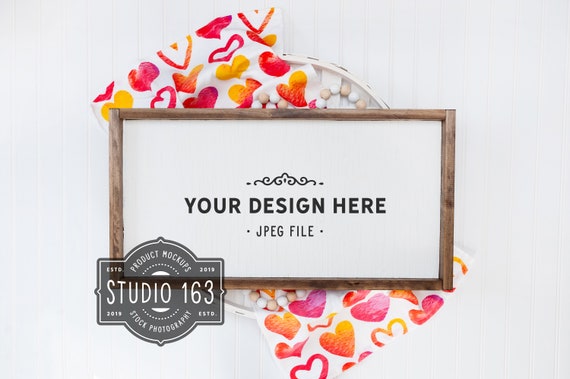 12x24 Wood Sign Mockup Blank Wood Sign Valentine Farmhouse | Etsy