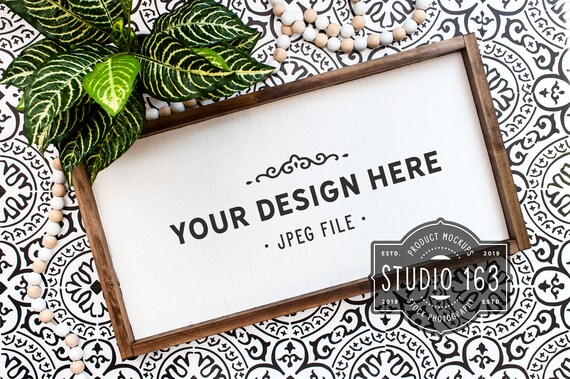 12x24 Wood Sign Mockup Blank Wood Sign Wood Frame Vintage | Etsy