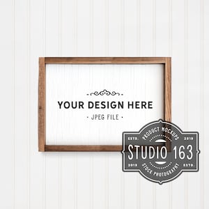 10x14 Wood Sign Mockup, Farmhouse Sign Mockup, Blank Wood Sign, Styled ...