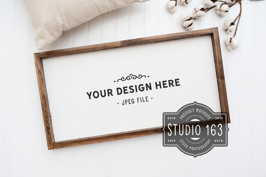 12x24 Wood Sign Mockup, Blank Wood Sign, Farmhouse Style Sign Mockup ...