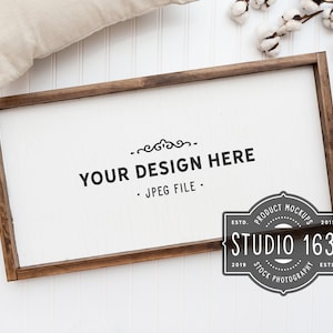 12x24 Wood Sign Mockup, Blank Wood Sign, Farmhouse Style Sign Mockup ...