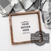 12x12 Wood Sign Mockup, Blank Wood Sign, Farmhouse Style Sign Mockup ...