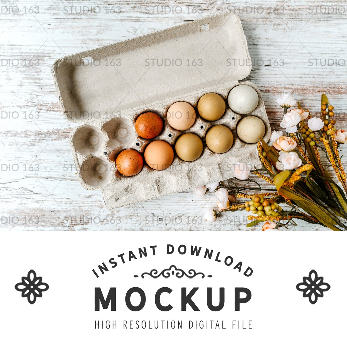 Egg Carton Mockup | Egg Stamp Mockup | Farm Mockup | JPEG File | Styled ...