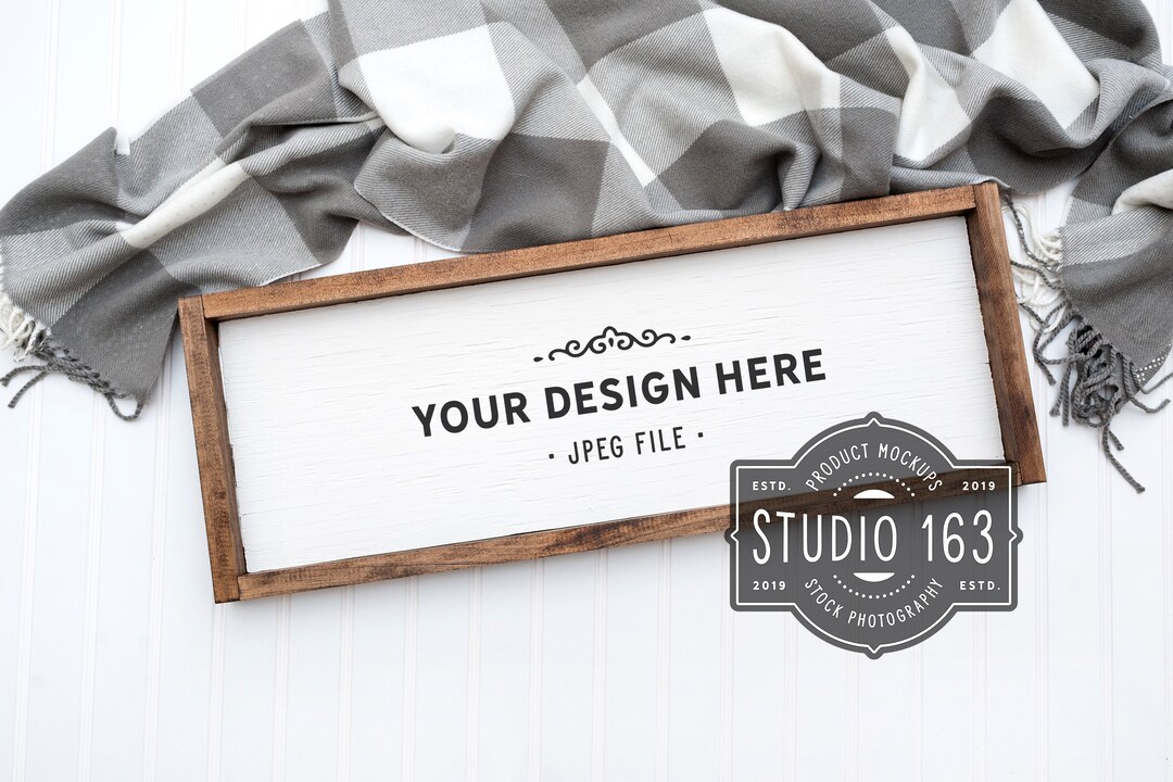 8x24 Wood Sign Mockup, Blank Wood Sign, Farmhouse Style Sign Mockup ...