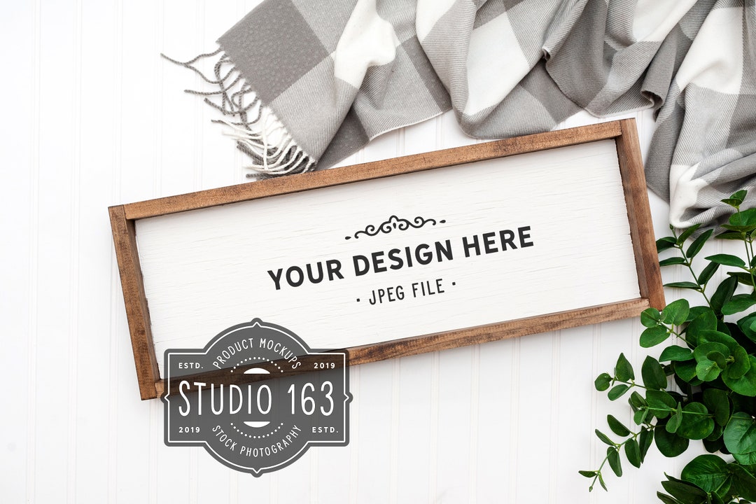 8x24 Wood Sign Mockup, Blank Wood Sign, Farmhouse Style Sign Mockup ...