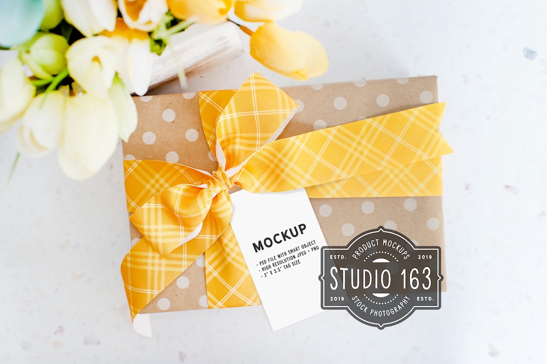 2x3.5 Gift Tag Mockup Square Bag Favor Sticker Label - Etsy