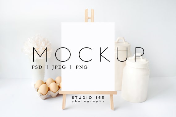 Easel Mockup Tabletop Easel Mockup 8.5x11 Mockup Recipe | Etsy