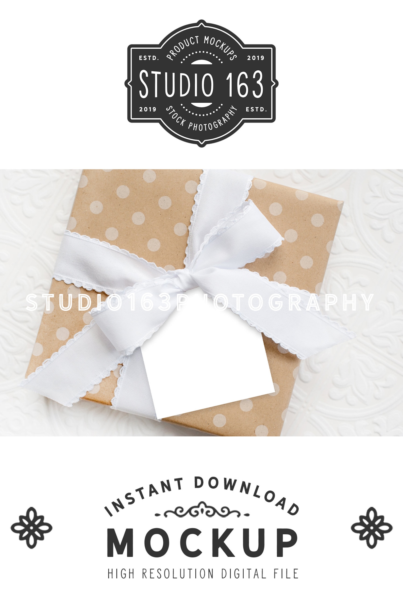 Square Gift Tag Mockup Favor Bag Sticker Label Mockup Brown - Etsy