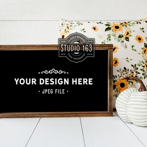 Fall Mockup 9x15 Wood Sign Mockup Chalkboard Sign Farmhouse Sign Blank ...