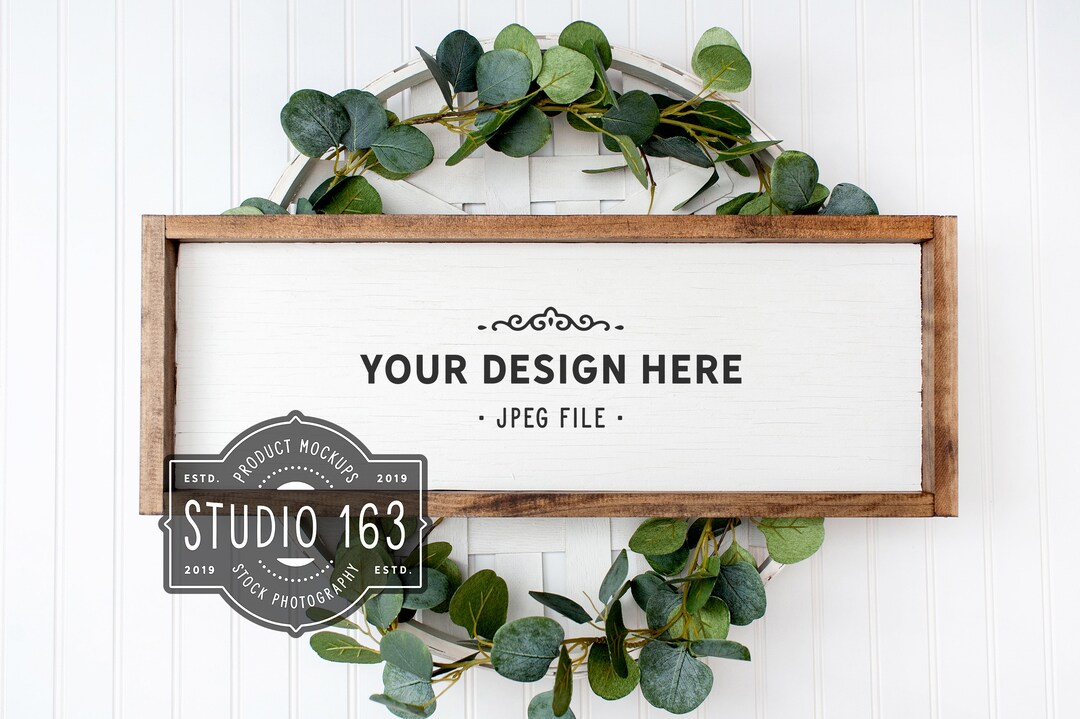 8x24 Wood Sign Mockup, Blank Wood Sign, Farmhouse Style Sign Mockup ...