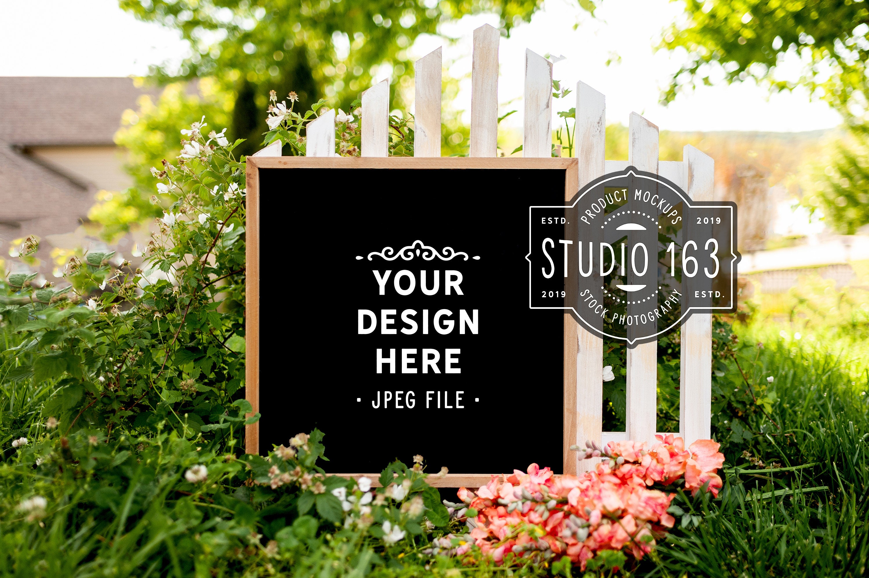 16x16 Mitered Wood Sign Mockup Chalkboard Sign Square Sign | Etsy