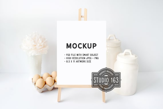 Easel Mockup Tabletop Easel Mockup 8.5x11 Mockup Recipe | Etsy