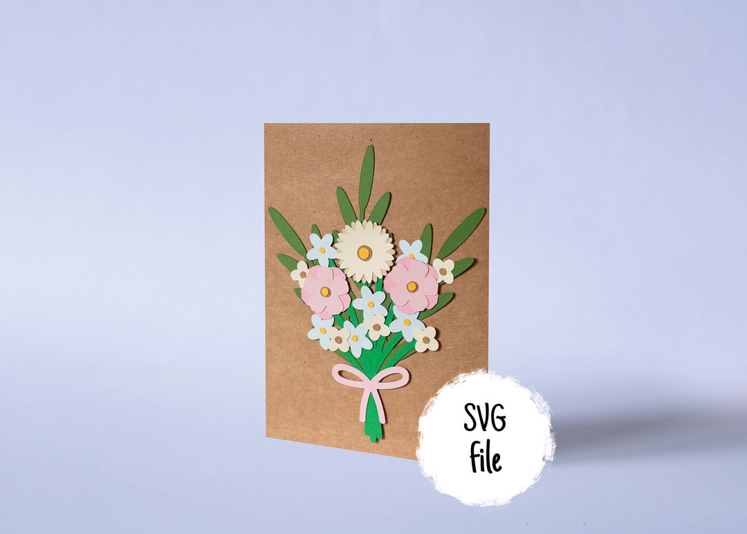 Spring Flower Bouquet SVG for Cricut, Mother's Day, PNG/EPS Included - Etsy