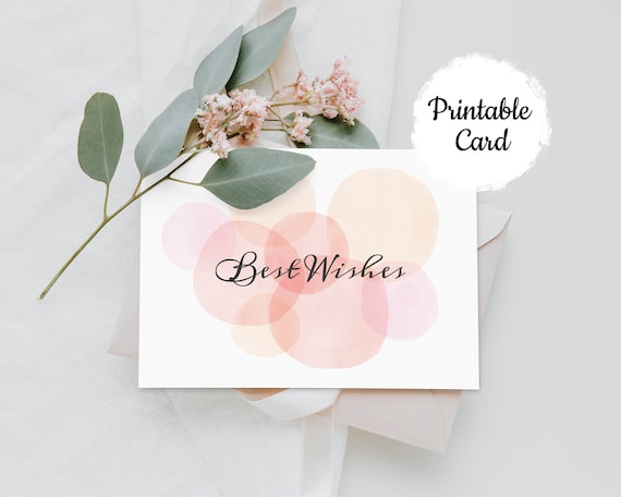 Printable Greeting Card Best Wishes Multiple Sizes | Etsy