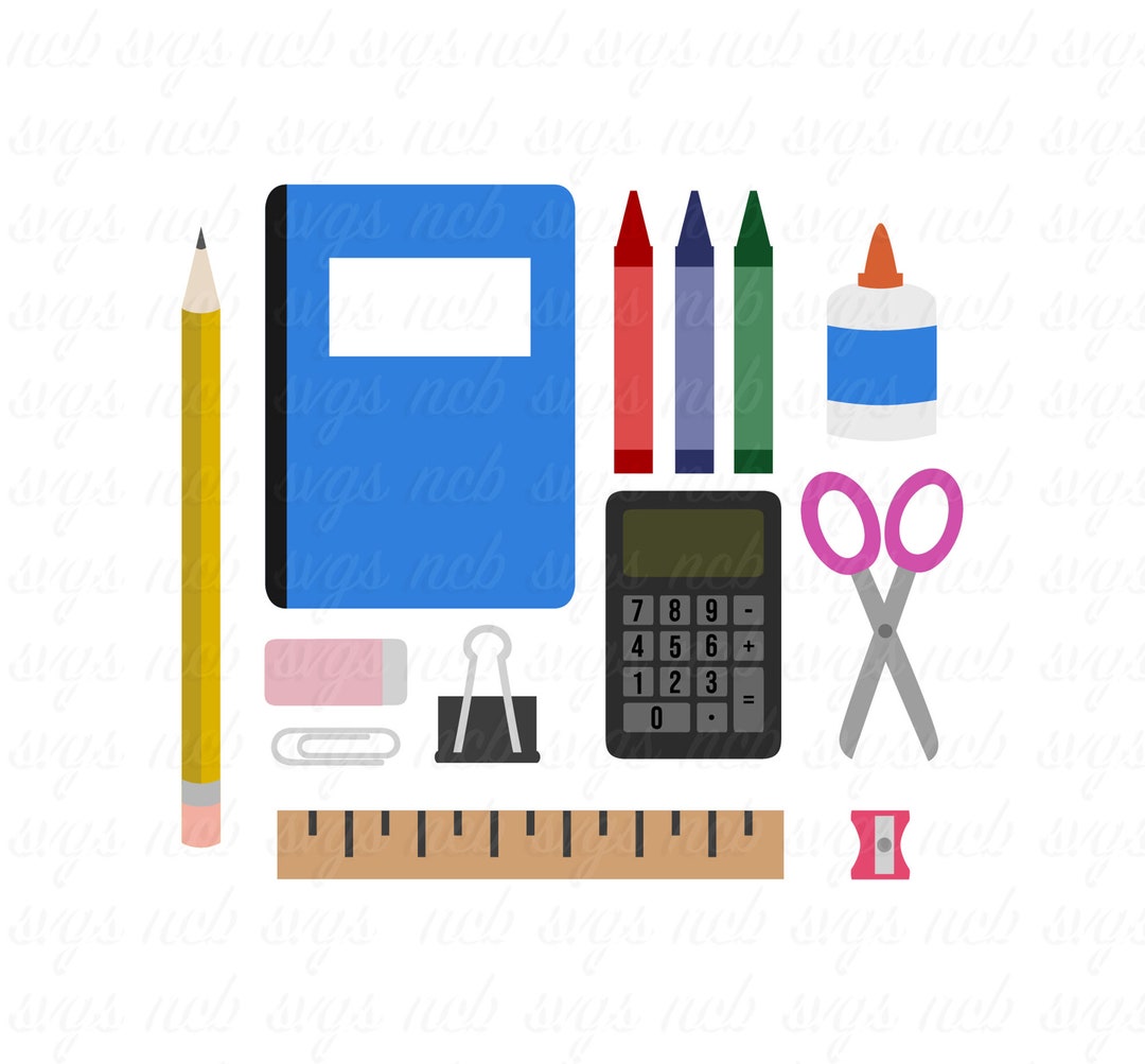 School Supplies SVG Bundle for Back to School Png/eps - Etsy