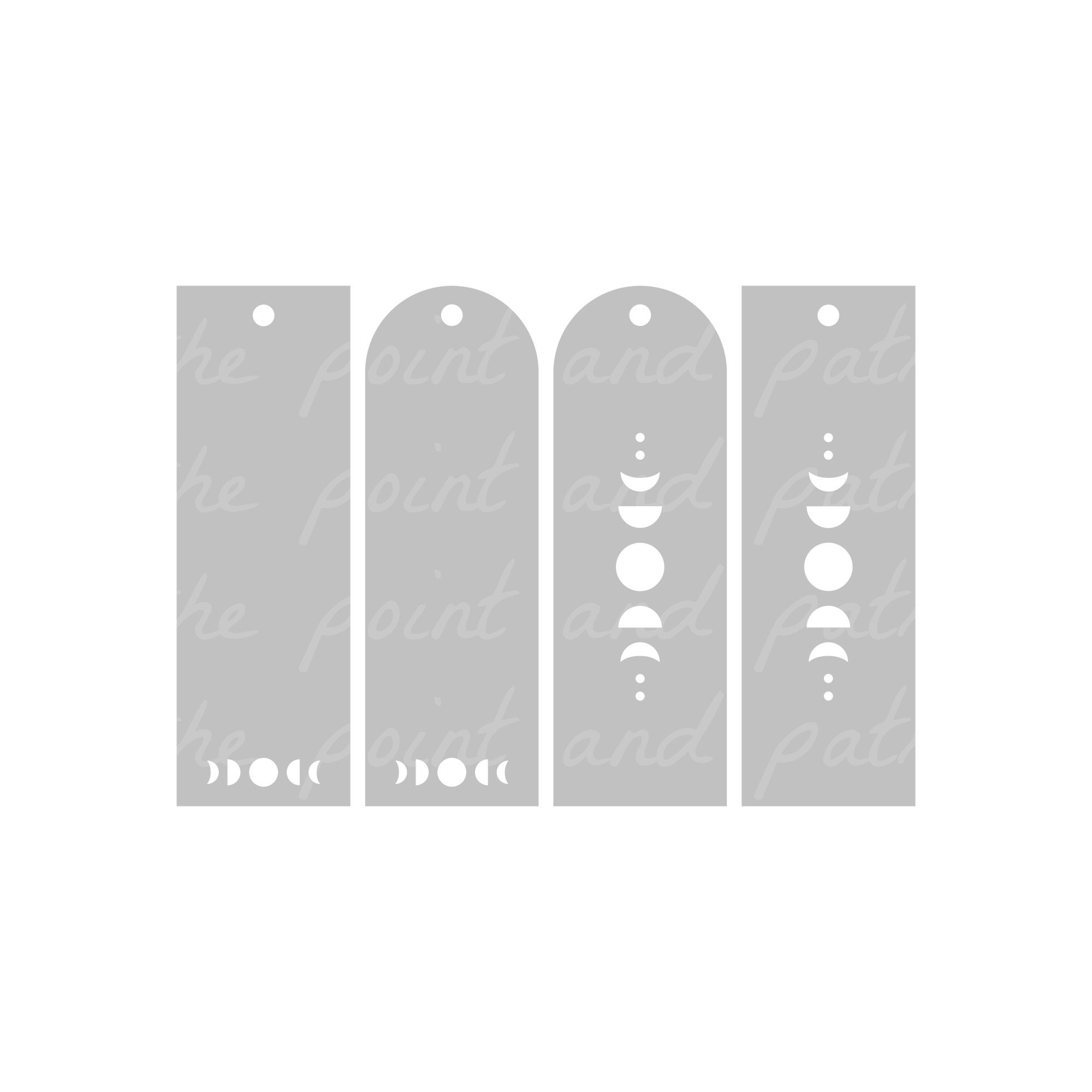 Moon Phase Bookmark SVG for Cricut PNG/EPS 2x6 Inches - Etsy