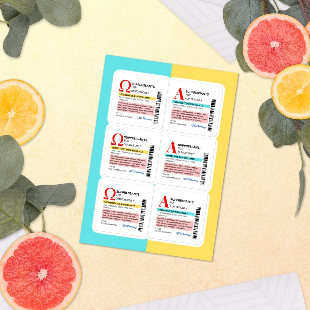Omegaverse Prescription | A/B/O, ABO, Heat, Rut Suppression Gag Sticker ...