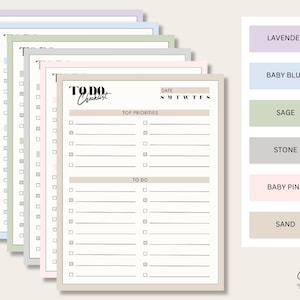 Digital & Printable to Do Checklist | Goodnotes | Undated to Do List ...