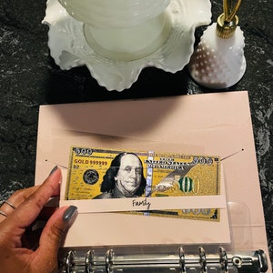 500 Gold Foil Placeholder Slips | Envelope System Placeholders | Bill ...