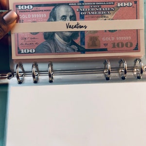 100 Pink Foil Bill Placeholder Slips Cash Stuffing Placeholders Bill ...