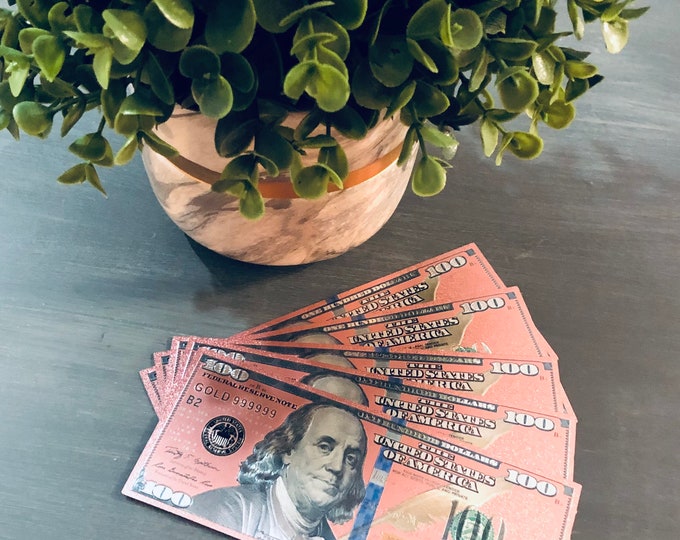 100 Pink Foil Bill Placeholder Slips Cash Stuffing Placeholders Bill ...
