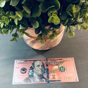 100 Pink Foil Bill Placeholder Slips Cash Stuffing Placeholders Bill ...