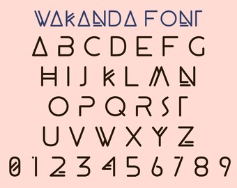 Black panther font | Etsy