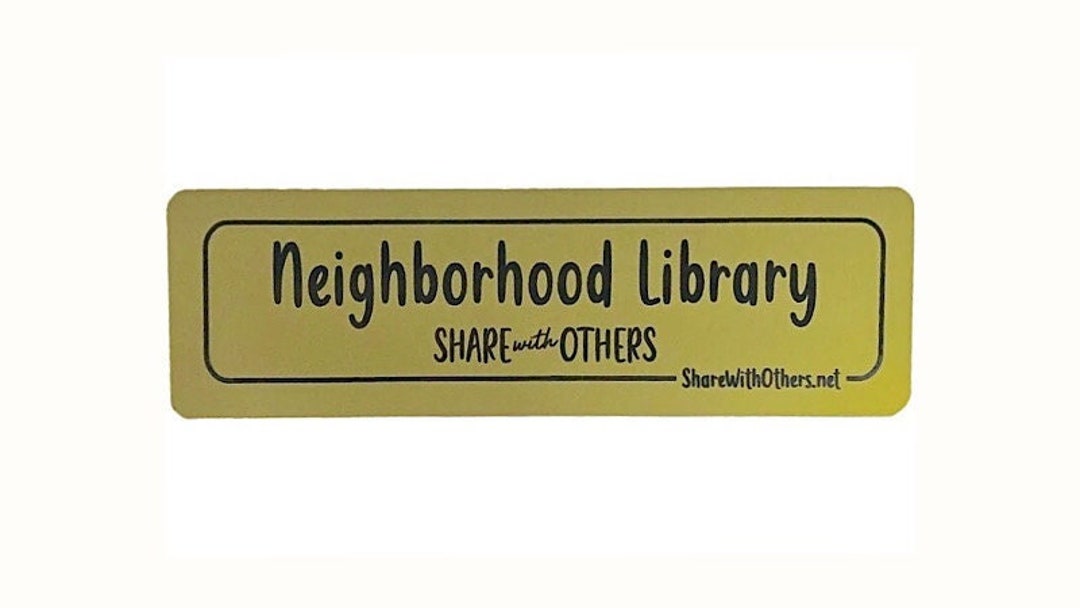 Neighborhood Library Plaque From the Family of the Founder of the ...