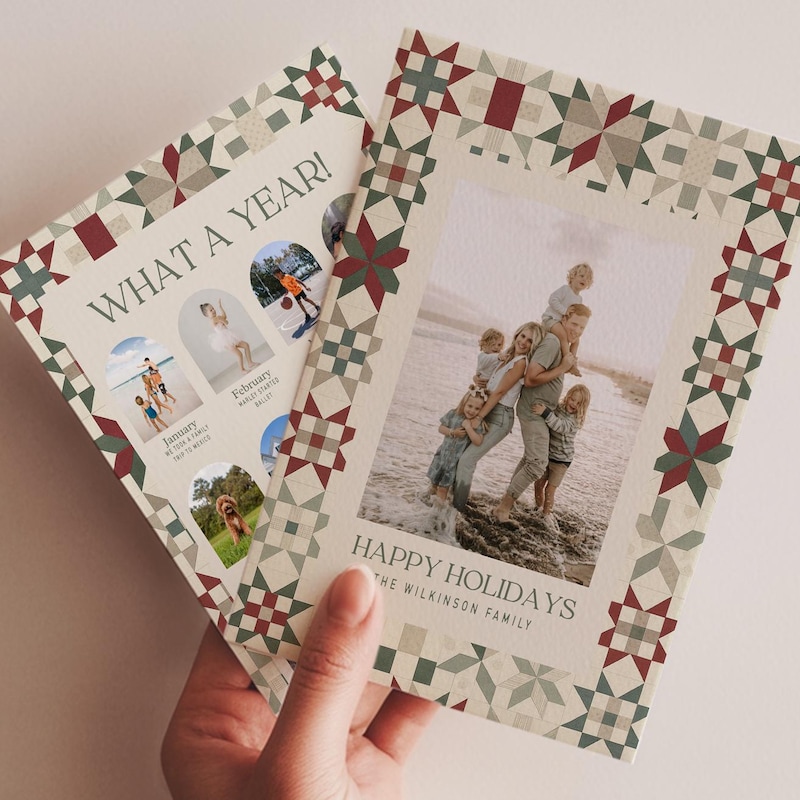 Christmas Photo Card Quilt - Etsy