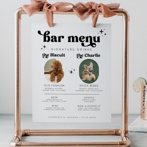 Pet Bar Sign Canva - Etsy