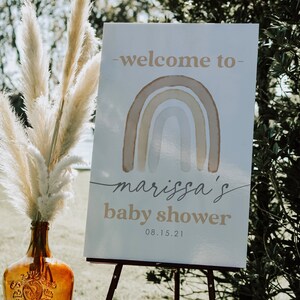 BOHO Rainbow Welcome Sign Welcome Sign Baby Shower Sign | Etsy