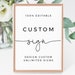 Custom Wedding Sign, Wedding Sign Template, INSTANT DOWNLOAD, Create ...