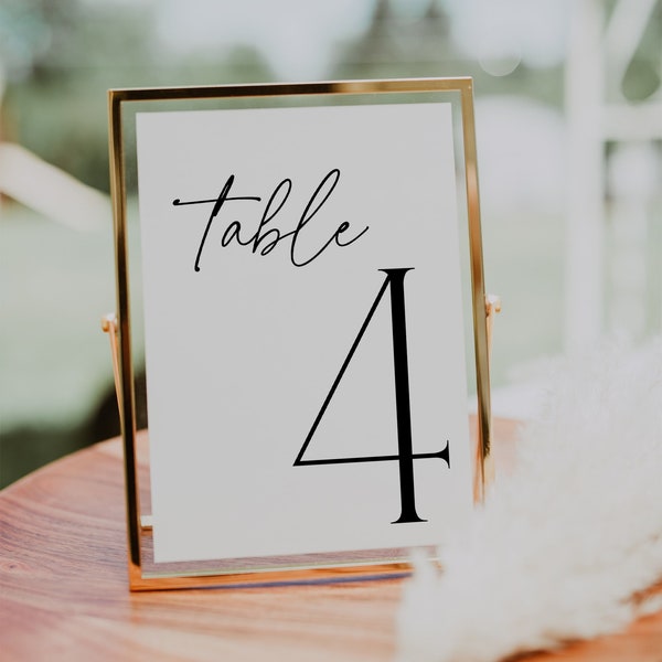 Modern Table Number - Etsy