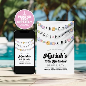 Editable Pool Party Invite, in My Pool Party Era, Eras Party ...