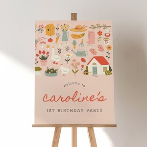 Cottagecore Birthday Welcome Template, Garden Party Birthday Welcome ...