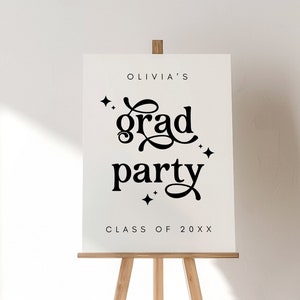 Editable Graduation Party Welcome Sign Template, Boho Graduation Party ...