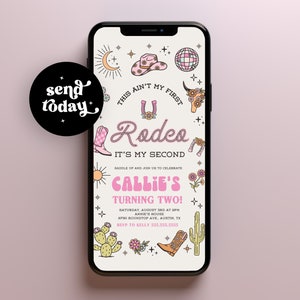 Space Cowgirl Birthday Favor Tag Template, Editable Rodeo Thank You Tag ...