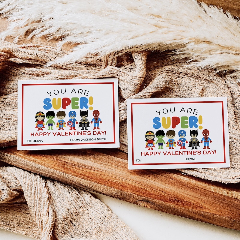 Superhero Valentine - Etsy