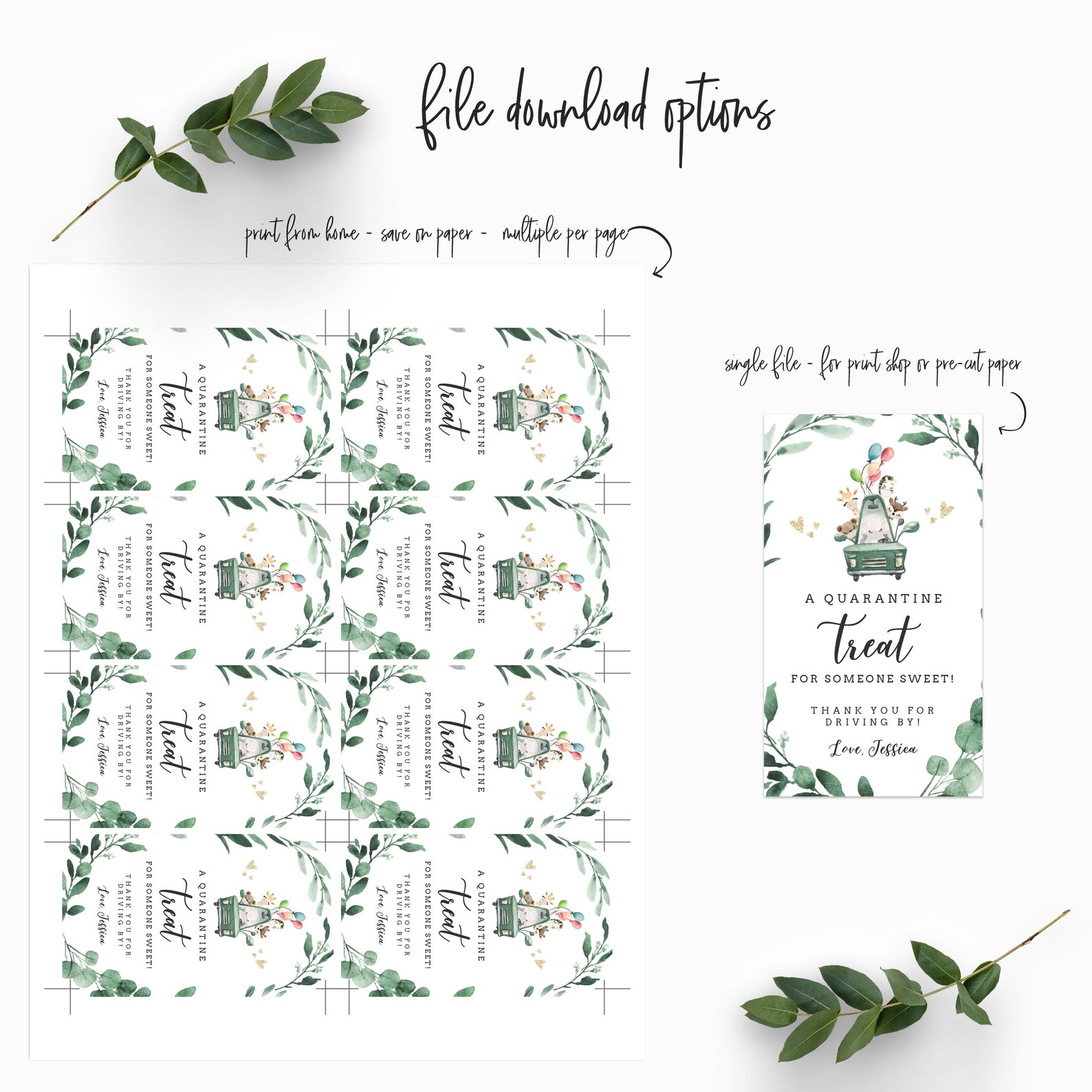 Editable Drive by Shower Favor Tag Drive Through Baby Shower | Etsy