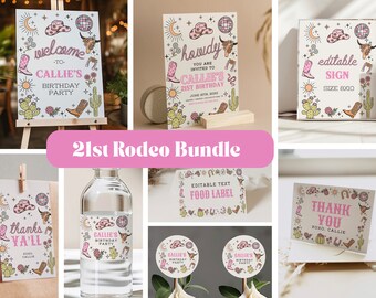 Howdy Martini 21st Birthday Cowgirl Party Template, Howdy Editable ...