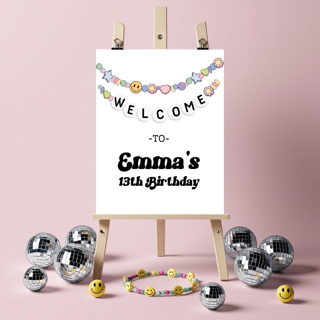In My Birthday Era Friendship Bracelet Welcome, Girl Birthday Sign ...